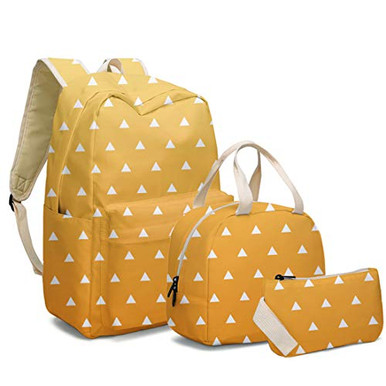 Demon Slayer Zenitsu School Backpack with Lunch Box for Teen Girls Boys ...