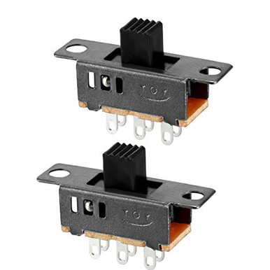 uxcell 20PCS 6-Pin 3 Position DPDT Panel Mount Slide Switch DC 50V 0.5A ...