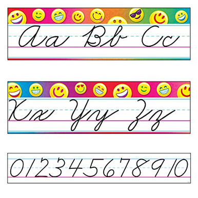 TREND enterprises, Inc. T-8287 Emoji Alphabet Line Standard Cursive ...