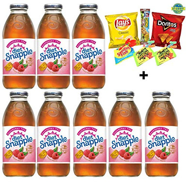 Diet Snapple Raspberry Iced Tea 16 oz Plastic Bottle Pack of 8 Total of ...