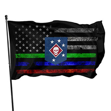 EROOU8W US MARSOC Marine Raiders Skull and Stars Banner Breeze Flag ...