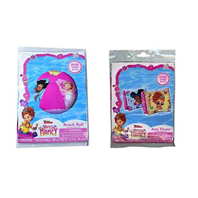 Disney Junior Fancy Nancy Beach Ball & Arm Floats Pool Swimming Girl's ...