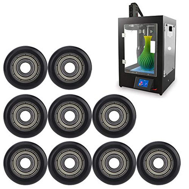 9 Pcs Aluminium Pulley Wheels Bearings for 3D Printer, Slide Flexible ...