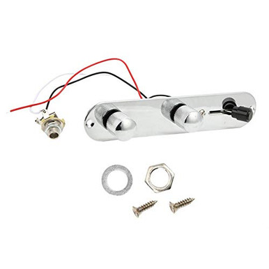 Telecaster Control Plate, 3 Way Switch Loaded Chrome Plated Metal ...