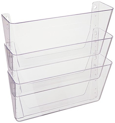 Deflecto DocuPocket, Wall File Organizer, Stackable, Letter Size, Clear ...