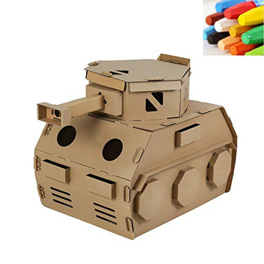 HagieNu 3D Cosplay Suit Toy Cardboard Playhouse with 12 Color Crayons ...
