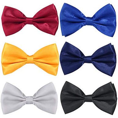 Hicdaw 6Packs Elegant Adjustable Pretied Bow Ties for Men Boy Classic ...