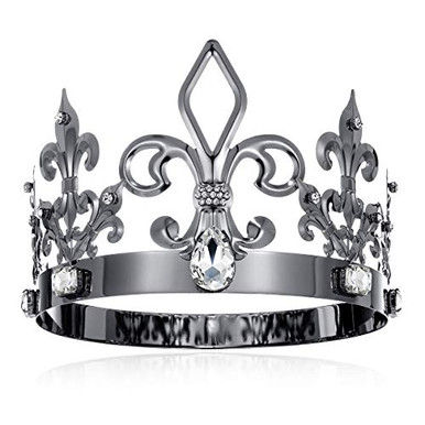 DcZeRong Black King Crown Birthday King Crowns Adult Men Crown Costume ...