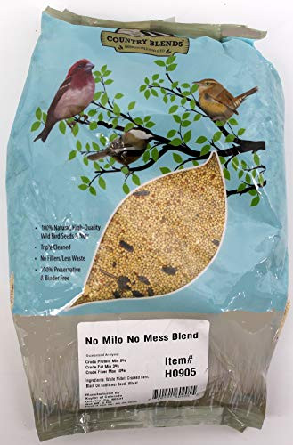 Country Blends No Milo No Mess Blend, 5 lbs Bag - Wild Bird Food Seed ...