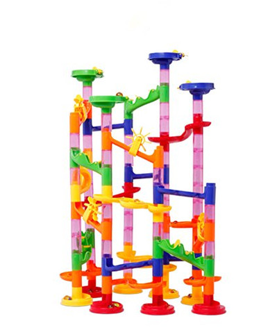 W-family Marble Run Toy, 3D Railway Maze Game Toys Translucent ...