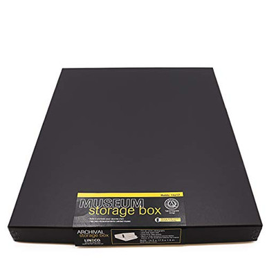 Lineco, 14x18 Black Museum Archival Storage Box, Drop Front Design ...