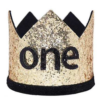 Maticr Glitter Baby Boy Girl First Birthday Crown Number 1 Headband ...