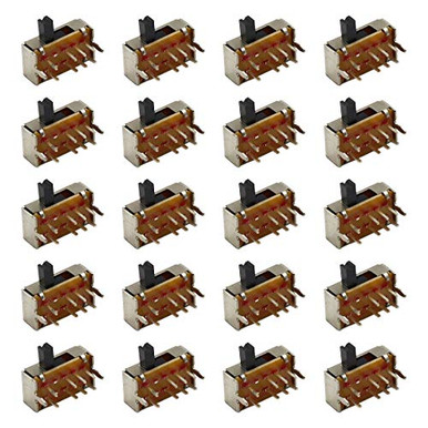 Mecion 20 Pcs PCB Slide Switch 8 Pin 3 Position Mini Panel Slide Switch ...