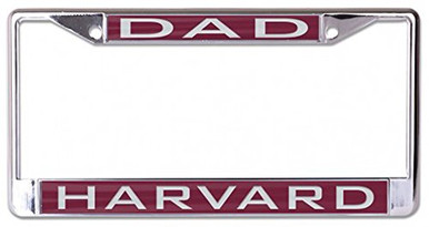 Laser Magic Harvard Crimson DAD License Plate Frame Metal with Acrylic ...