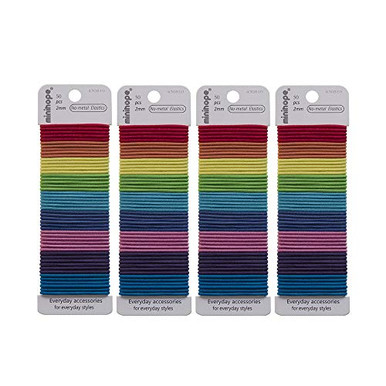 minihope nometal girls elastic hair ties girl s mixed color elastics ...