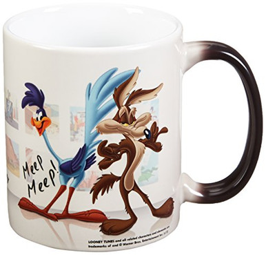 Morphing Mugs Looney Tunes Wile E Coyote and Road Runner Ceramic Mug ...
