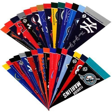MLB Mini Pennant Set ~ Complete sef of 30 Pennant Banner Flags ...