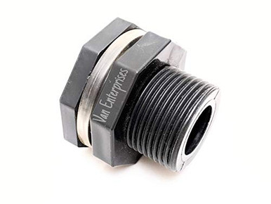 1 2 PRO SERIES HD Bulkhead SOCKET ENDS for Rain Barrels Aquariums ...