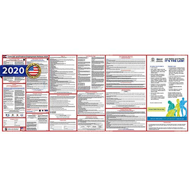 2020 Colorado State and Federal Labor Law Poster UltraWide Heavy Duty ...