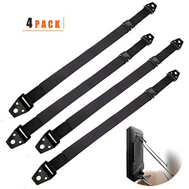 TV and Furniture Anti-Tip Safety Straps All Metal Heavy Duty Earthquake ...