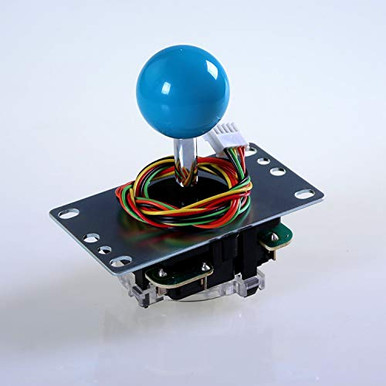 Sanwa JLFTP8YTSK OEM Light Blue Ball Handle Arcade Joystick 4 8 Way ...