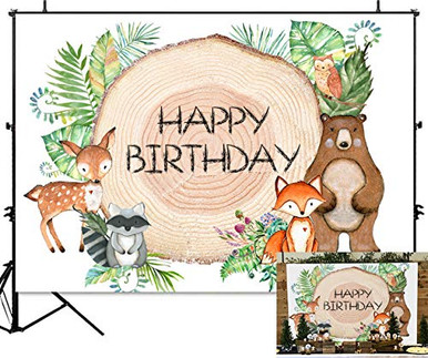 Sensfun 5x3ft Woodland Backdrop for Birthday Rustic Forest Woodland ...