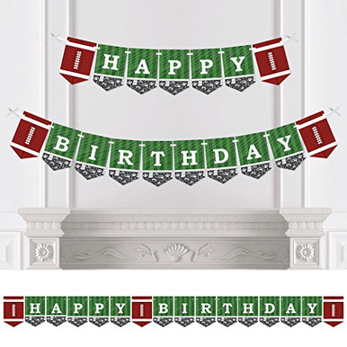 Big Dot of Happiness End Zone - Football - Birthday Party Bunting ...