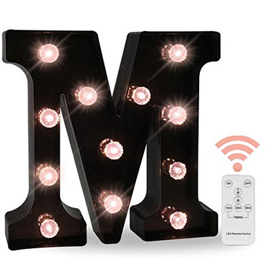 Black Marquee Letters with Lights LED Light Up Letters Battery Operated ...