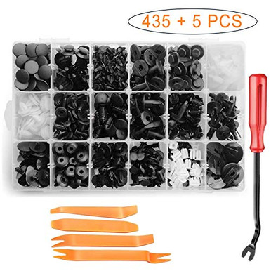 Acoavo 435 Pcs Car Bumper Retainer Clips Plastic Auto Fasteners 19 ...