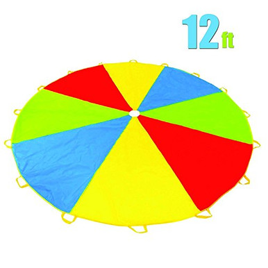12 Foot Play Parachute with 16 Handles - New & Improved Design ...