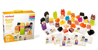 Miniland Family Diversity Blocks Game 36 Years 16 Players Preschoolers ...