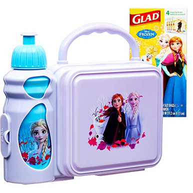 Frozen Lunch Box for Girls Kids Bundle ~ Premium Plastic Frozen 2 ...