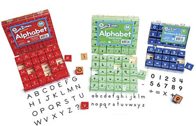 Center Enterprise CE6817 Ready 2 Learn Alphabet and Number Combo Stamp ...