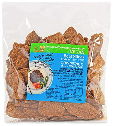 Textured Vegetable Protein TVP Imitation Beef Slices Low Sodium 100 ...