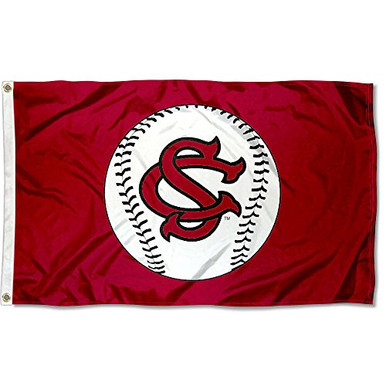 College Flags Banners Co South Carolina Gamecocks Baseball Logo Flag ...