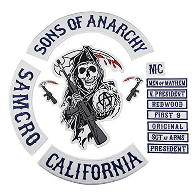 Sons of Patch Anarchy Biker Motorcycle Back Patches Iron On Large Size ...