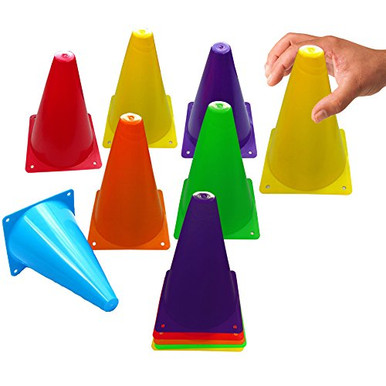 Toy Cubby Colorful Flexible Plastic Activity Play Traffic Cones Set 24 ...