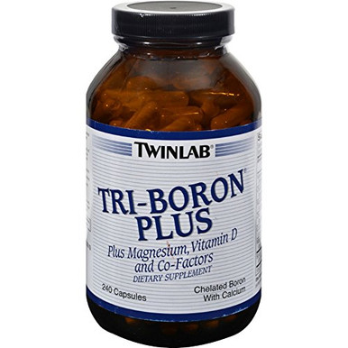 TwinLab Minerals Tri-Boron Plus 240 capsules (a) - Warehousesoverstock