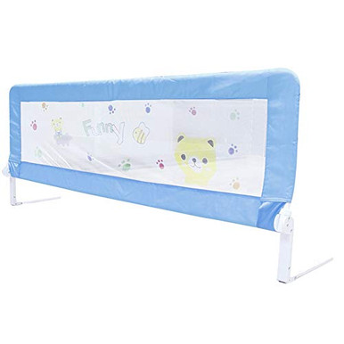 59 inch Bed Rails for Toddlers QinTian Blue Swing Down Toddler Bed Rail ...