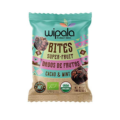 Wipala Organic Super Fruit Bites Cacao with Mint and Amaranth Nut Free ...