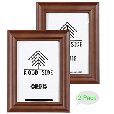 WOOD SIDE ORBIS 5x7 Picture Frames 2 Pack Wall Hanging and Tabletop ...