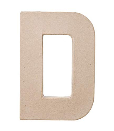 Paper Mache Letter D 8 x 5 5 x 1 inches - Warehousesoverstock