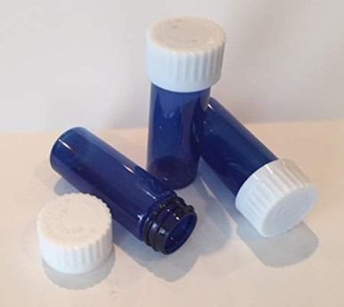 Preferred Vials Screw Top Cobalt Blue Containers 8 dram Size Package of ...