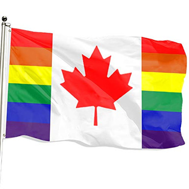 FSFLAG Canadian Pride Flag - Canadian Rainbow Flag 3x5 Ft - Double ...