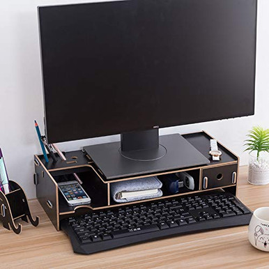 DeHasion Universal Computer Monitor Stand Riser with Storage Organizer ...