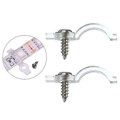 100 Pack LED Strip Light Mounting Brackets Fixing Clips with 100 Screws ...