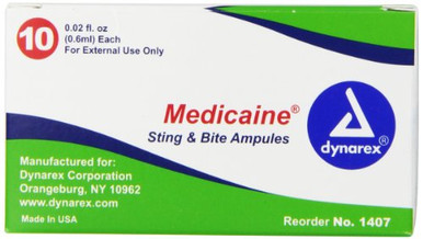 Dynarex Medicaine Insect Bite Sting Swab 02 oz 10 Count ...