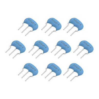 uxcell Ceramic Resonator Crystal Oscillator 8MHz 15pF 3 Pin DIP Curved ...