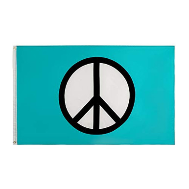 hxflag 3x5 Fts Peace Symbol Flag World Peace Flags - Warehousesoverstock