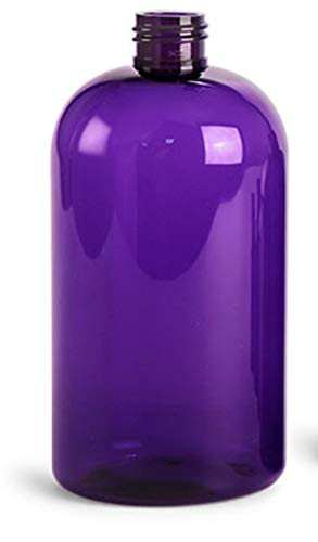 4 Ounce Purple RX Medicine PET Round Bottles w Polypro Ribbed Lined ...